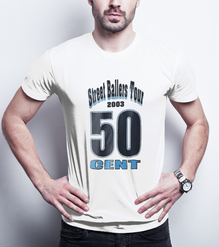 Street Ballers Tour 2003 50 Cent Jersey Number Blue T-Shirt