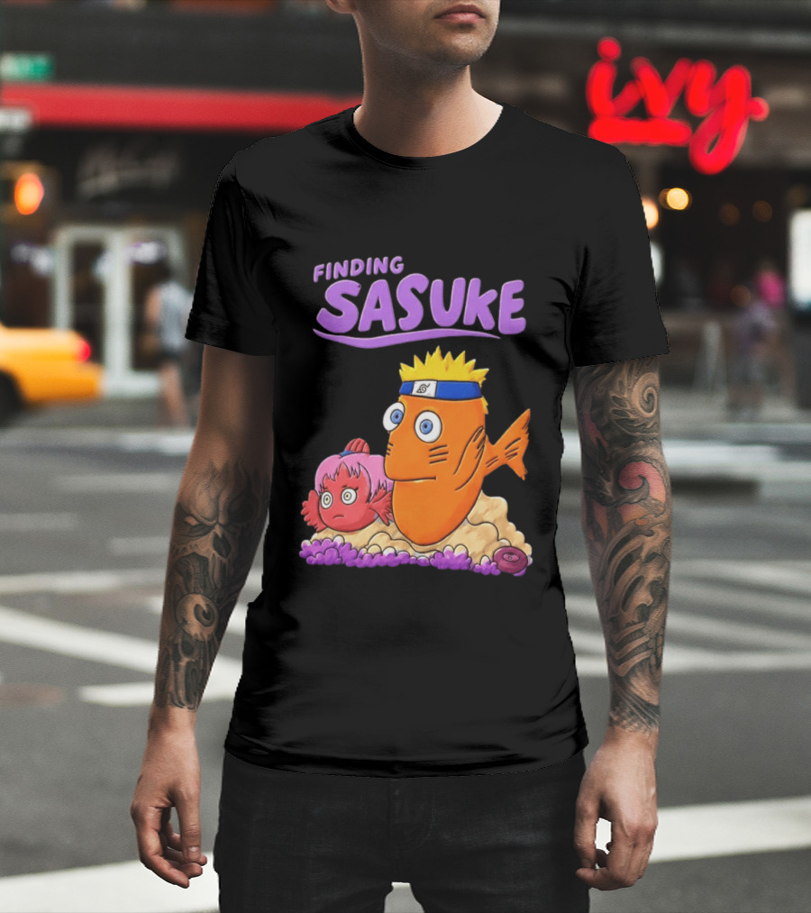 Finding Sasuke With Naruto And Nemo Crossover Adventure T-Shirt