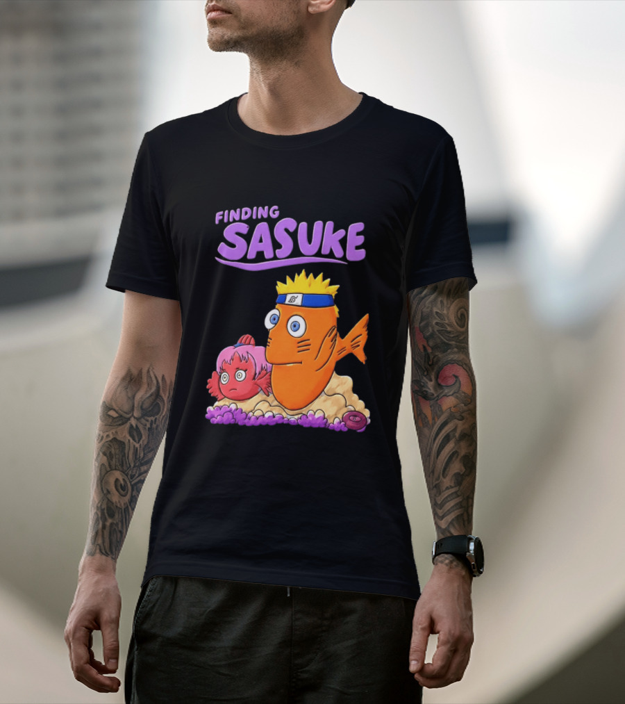 Finding Sasuke With Naruto And Nemo Crossover Adventure T-Shirt
