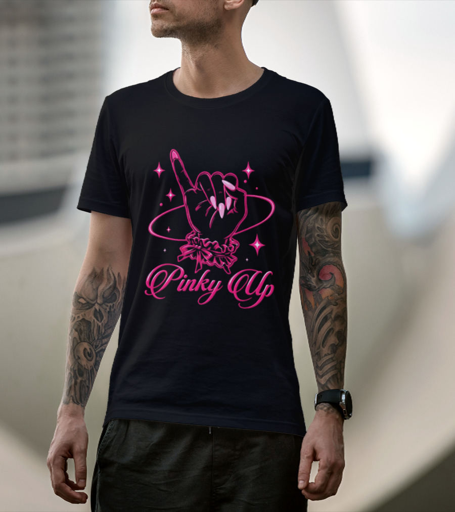 Wildworld Tour 2026 Pinky Up Hand Gesture Sparkling T-Shirt