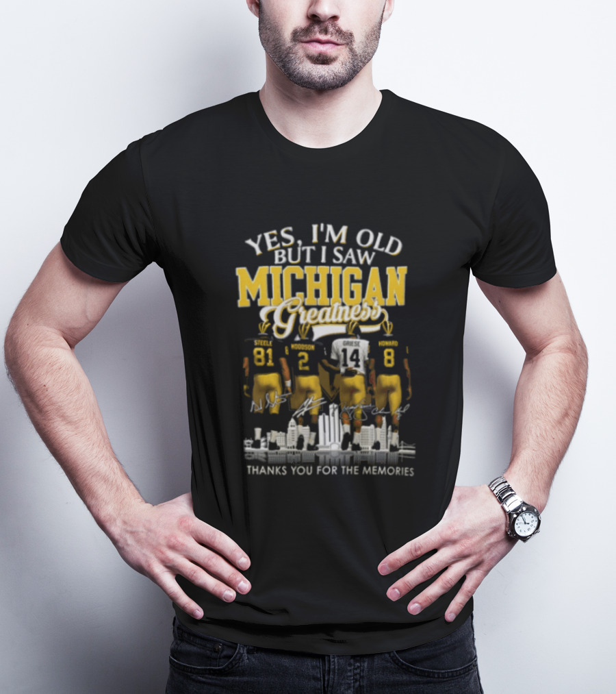 Yes I'm Old But I Saw Michigan Wolverines Greatness Charles Woodson NCAA Memories T-Shirt