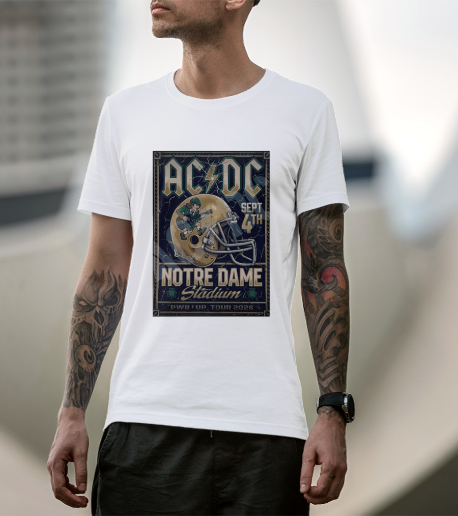 ACDC Notre Dame Stadium September 4th PWR Up Tour 2026 T-Shirt