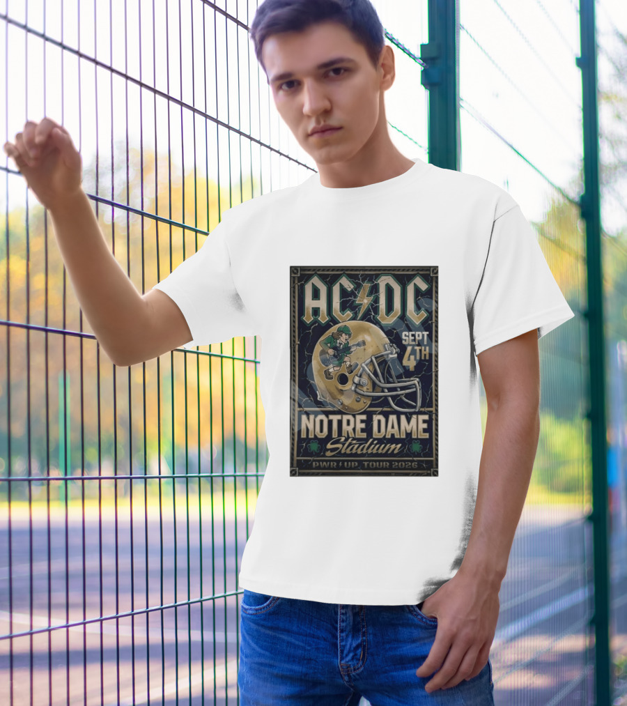 ACDC Notre Dame Stadium September 4th PWR Up Tour 2026 T-Shirt