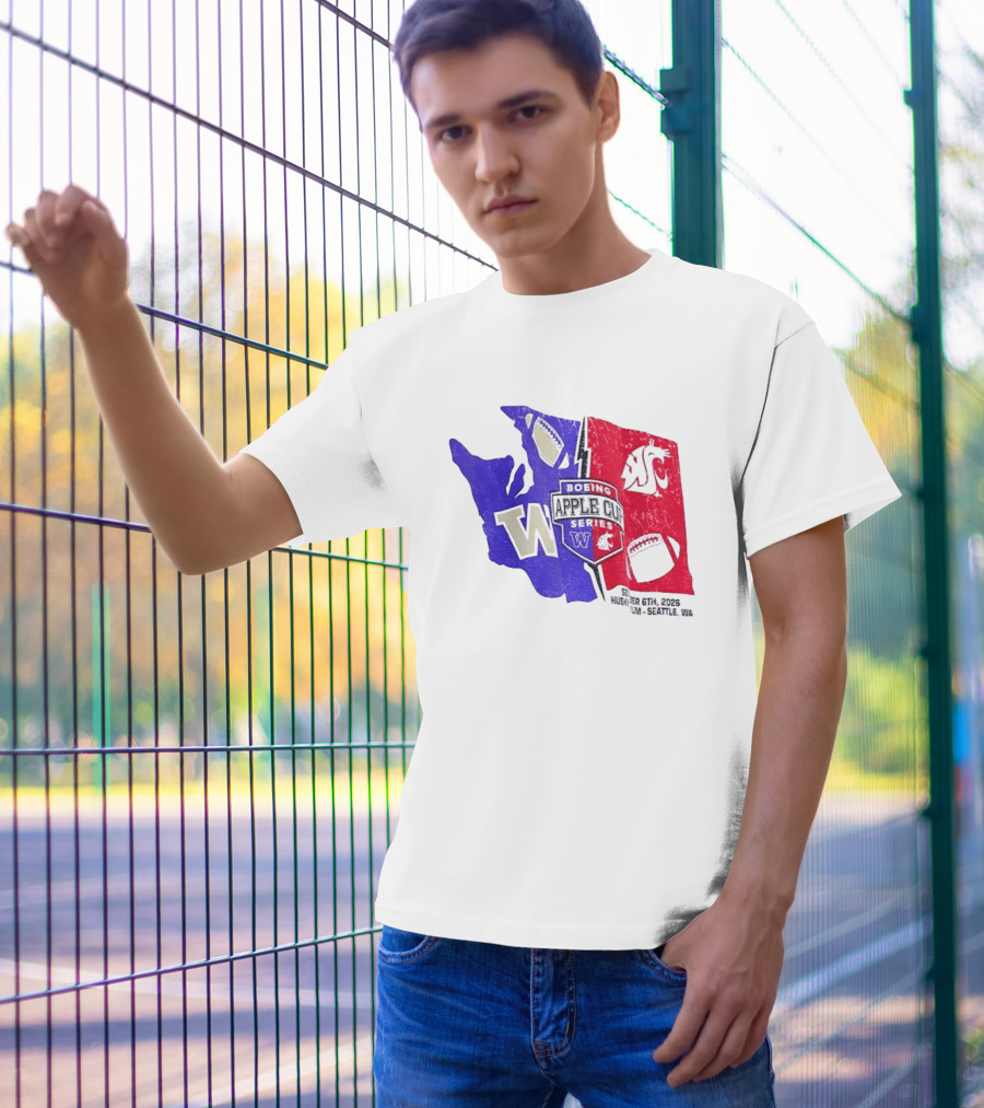 Boeing Apple Cup Series Washington Huskies Vs Cougars Sept 6th 2026 Seattle WA T-Shirt