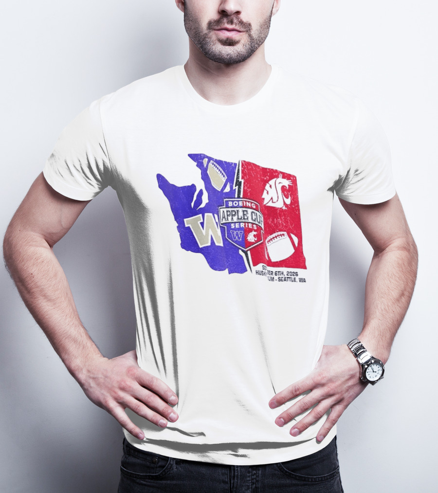 Boeing Apple Cup Series Washington Huskies Vs Cougars Sept 6th 2026 Seattle WA T-Shirt