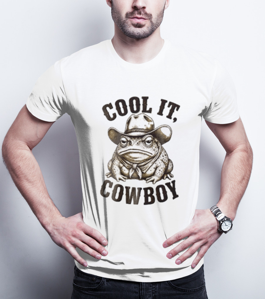 Cool It Cowboy Toad Wearing Hat T-Shirt