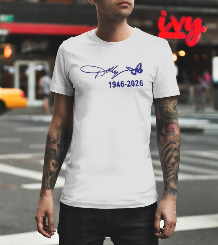Dolly Parton Signature Butterfly 1946 2026 T-Shirt