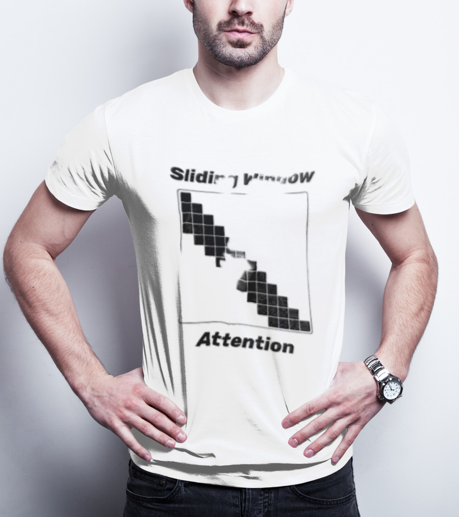 Sliding Window Attention Mechanism Diagram T-Shirt