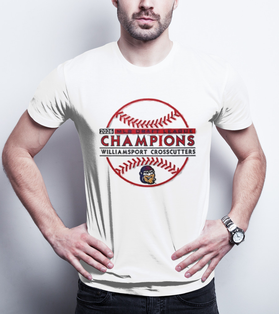 MLB Draft League 2026 Williamsport Crosscutters Champions T-Shirt