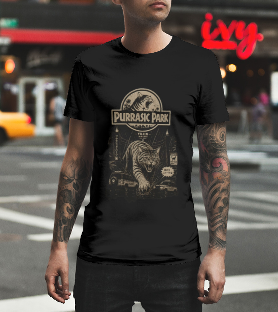 Purrasic Park Yujin Cat Jurassic T-Shirt