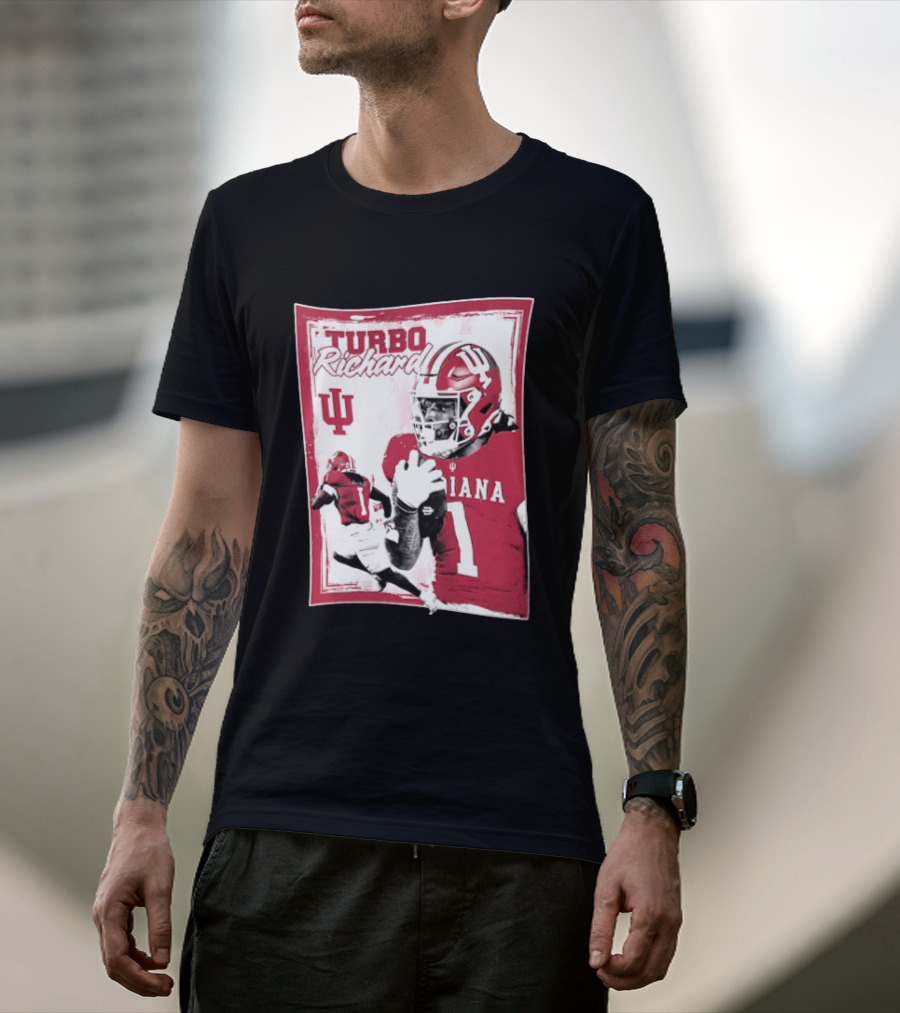 Indiana Hoosiers Turbo Richard #1 Football Powerhouse T-Shirt