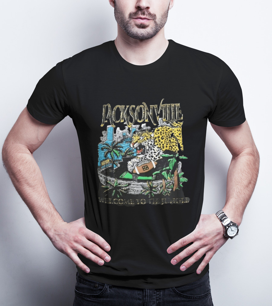 Jacksonville Welcome To The Jungle Leopard Football Stadium T-Shirt