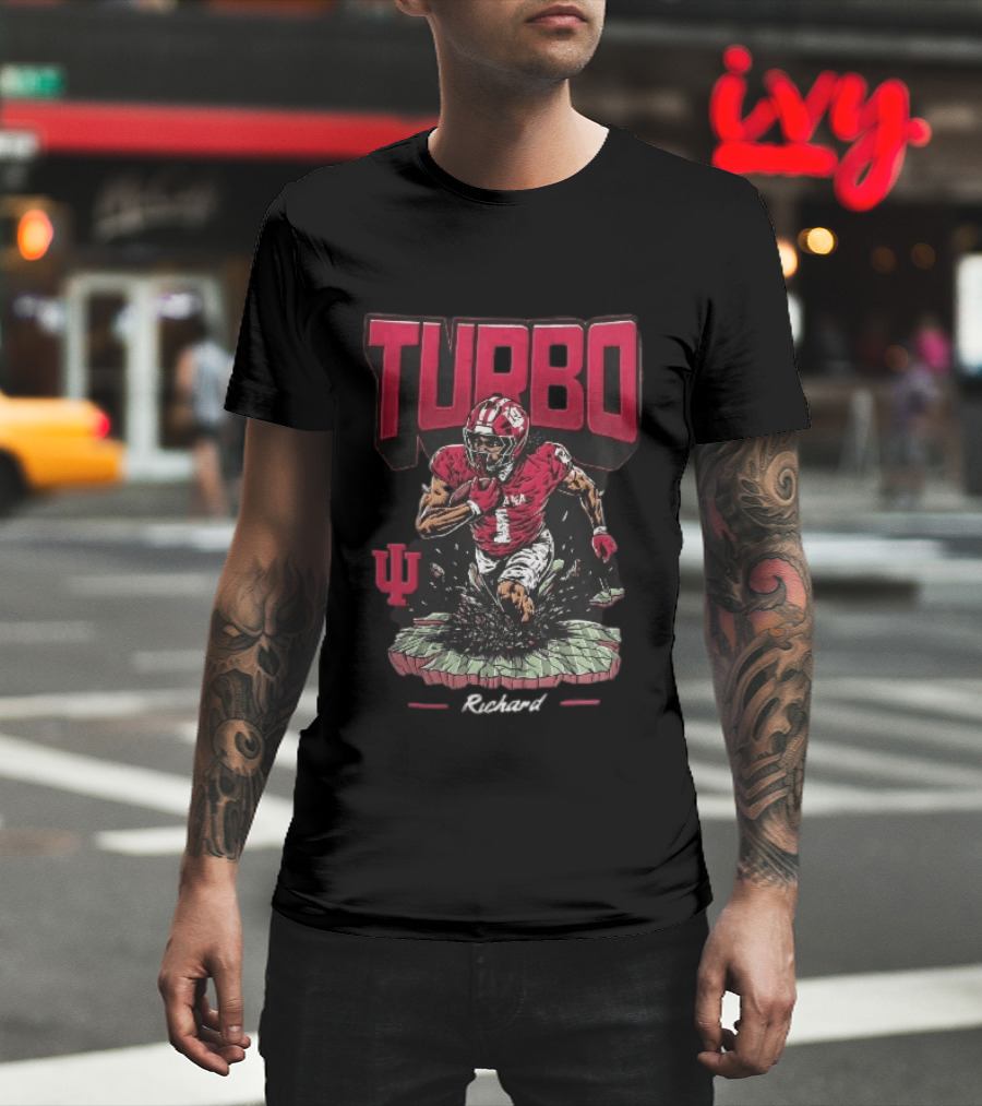 Turbo Richard Indiana Football Running Back Explosion T-Shirt