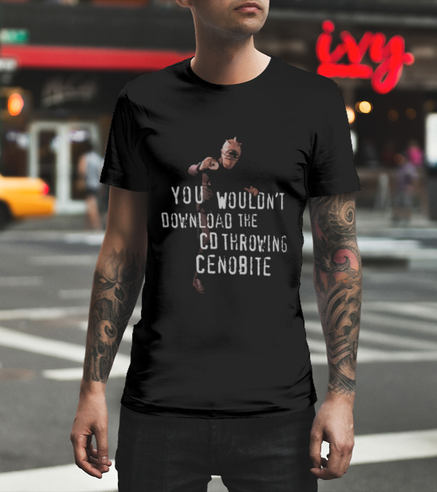 You Wouldn't Download The CD Throwing Cenobite Vintage Horror Meme T-Shirt