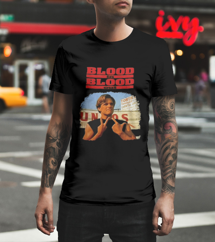 Blood In Blood Out Hand Gesture Tortillas Tamales Carnitas Image T-Shirt