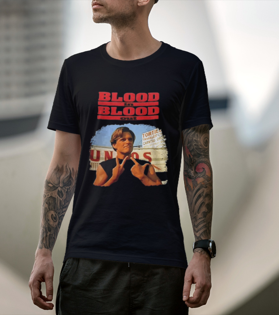 Blood In Blood Out Hand Gesture Tortillas Tamales Carnitas Image T-Shirt