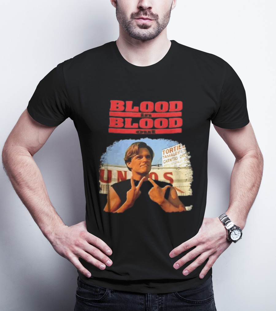 Blood In Blood Out Hand Gesture Tortillas Tamales Carnitas Image T-Shirt