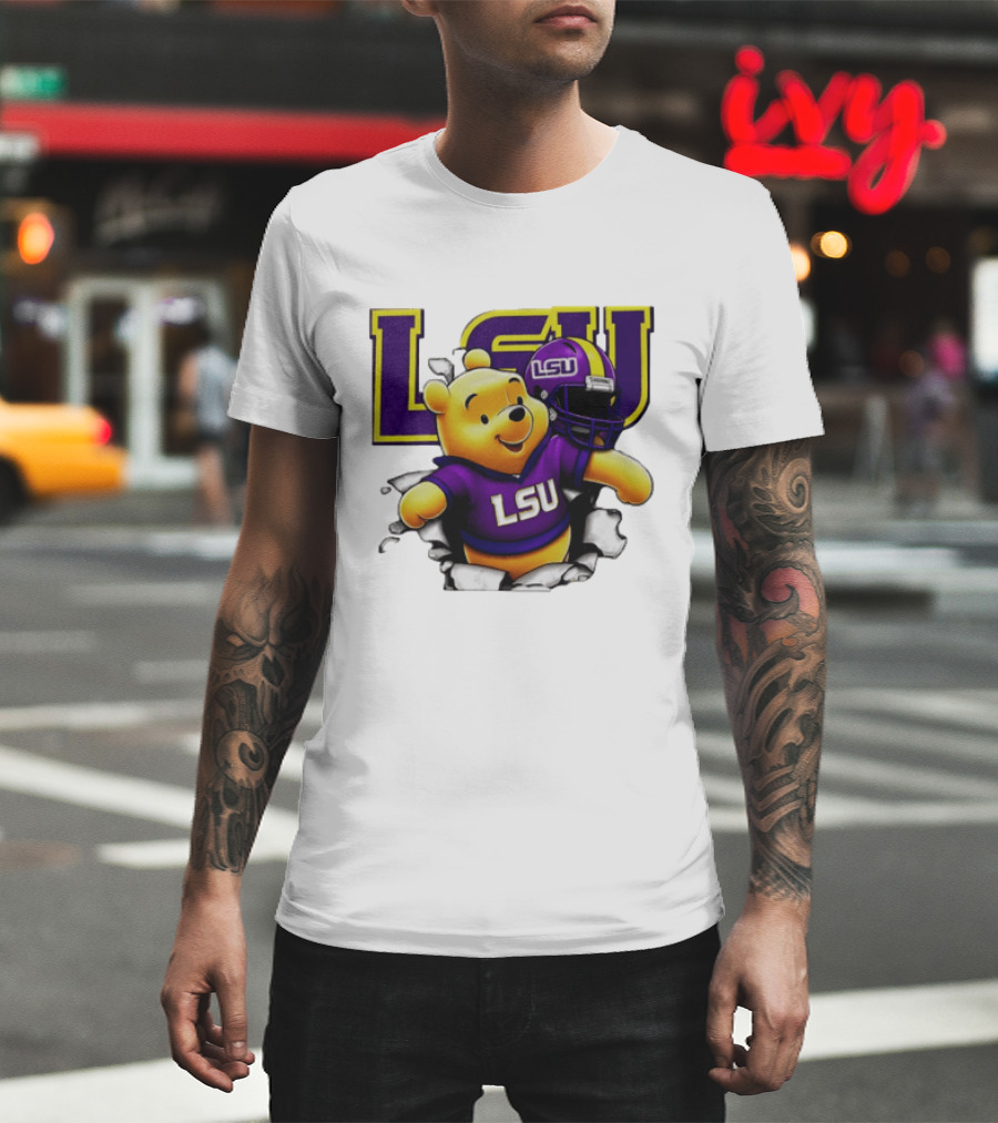 LSU Tigers Winnie The Pooh Football Team T-Shirt