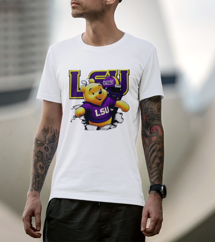 LSU Tigers Winnie The Pooh Football Team T-Shirt