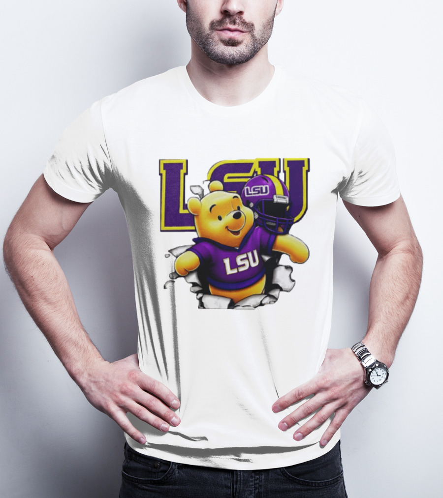 LSU Tigers Winnie The Pooh Football Team T-Shirt