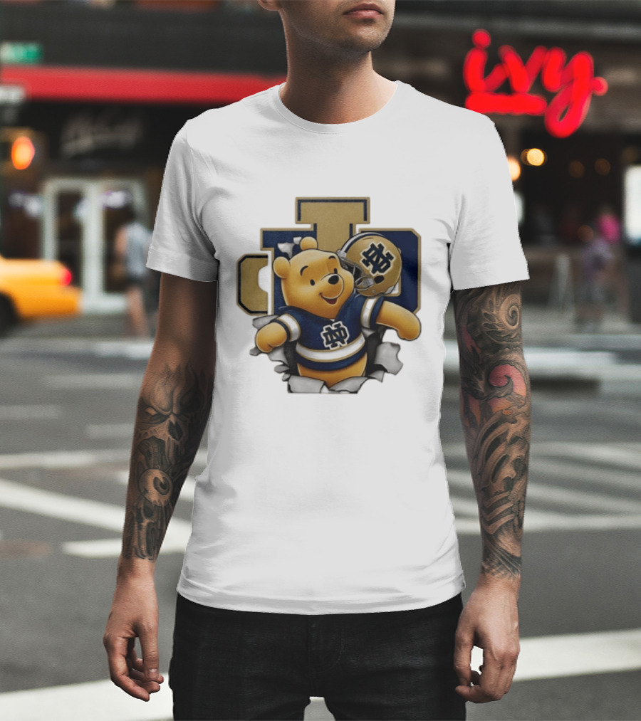 Notre Dame Fighting Irish Winnie The Pooh Football Fan Gear T-Shirt