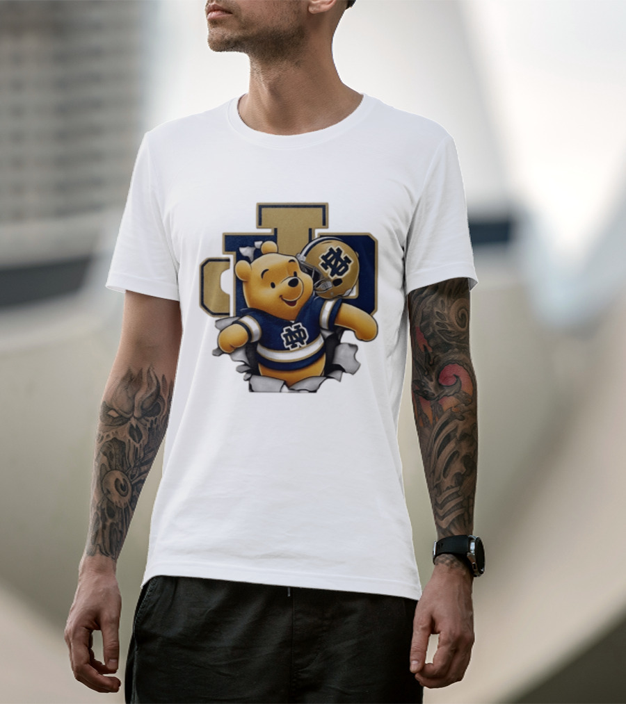 Notre Dame Fighting Irish Winnie The Pooh Football Fan Gear T-Shirt