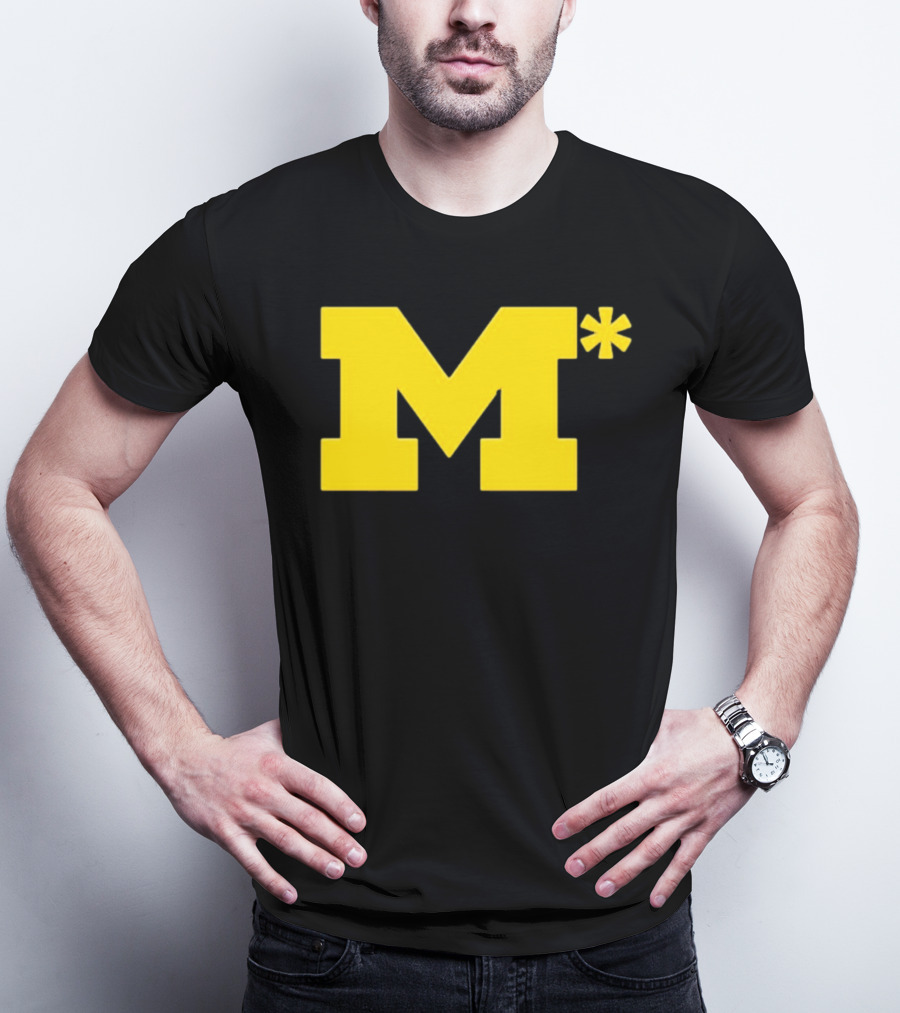 Michigan Wolverines M Asterisk 0.01 Seconds T-Shirt