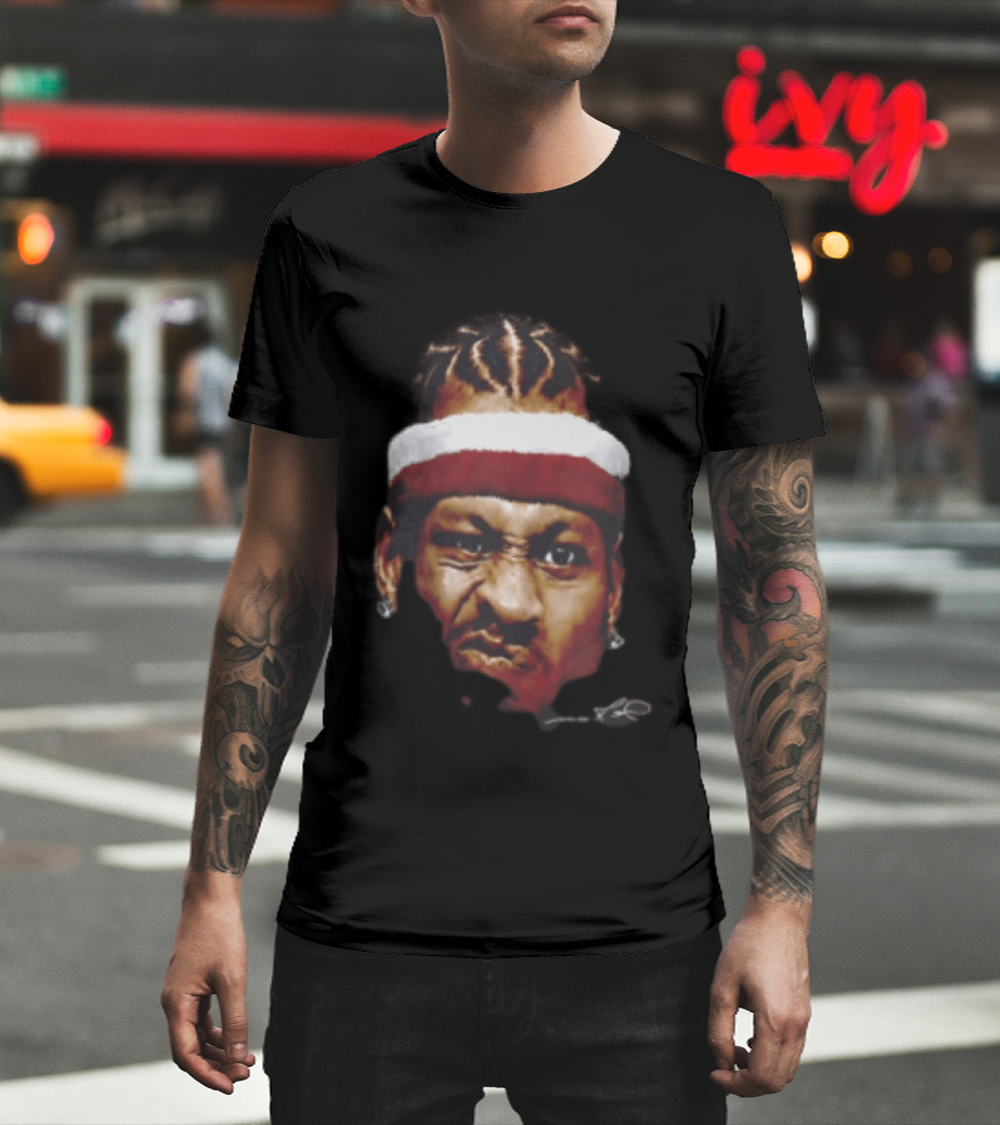 Naomi Osaka Allen Iverson Big Face Collaboration Headband Basketball T-Shirt
