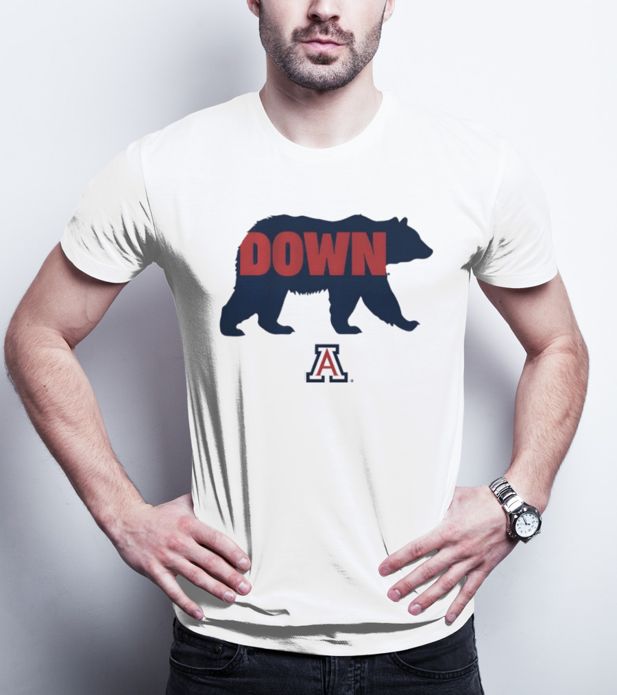 Arizona Wildcats Bear Down 2026 NCAA Men's Basketball Bear Silhouette A T-Shirt