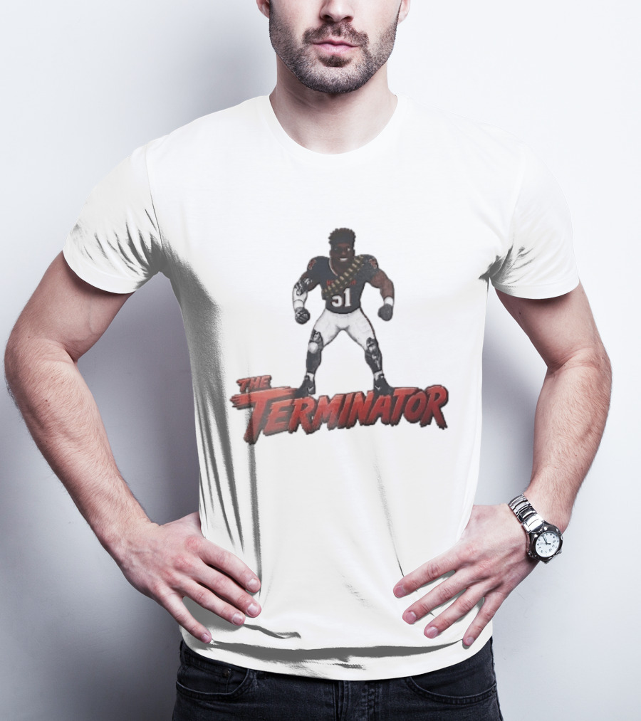 Houston Texans The Terminator Cyborg 51 Football Player T-Shirt