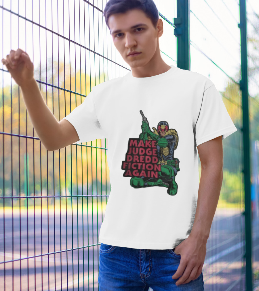 Make Judge Dredd Fiction Again Comic T-Shirt