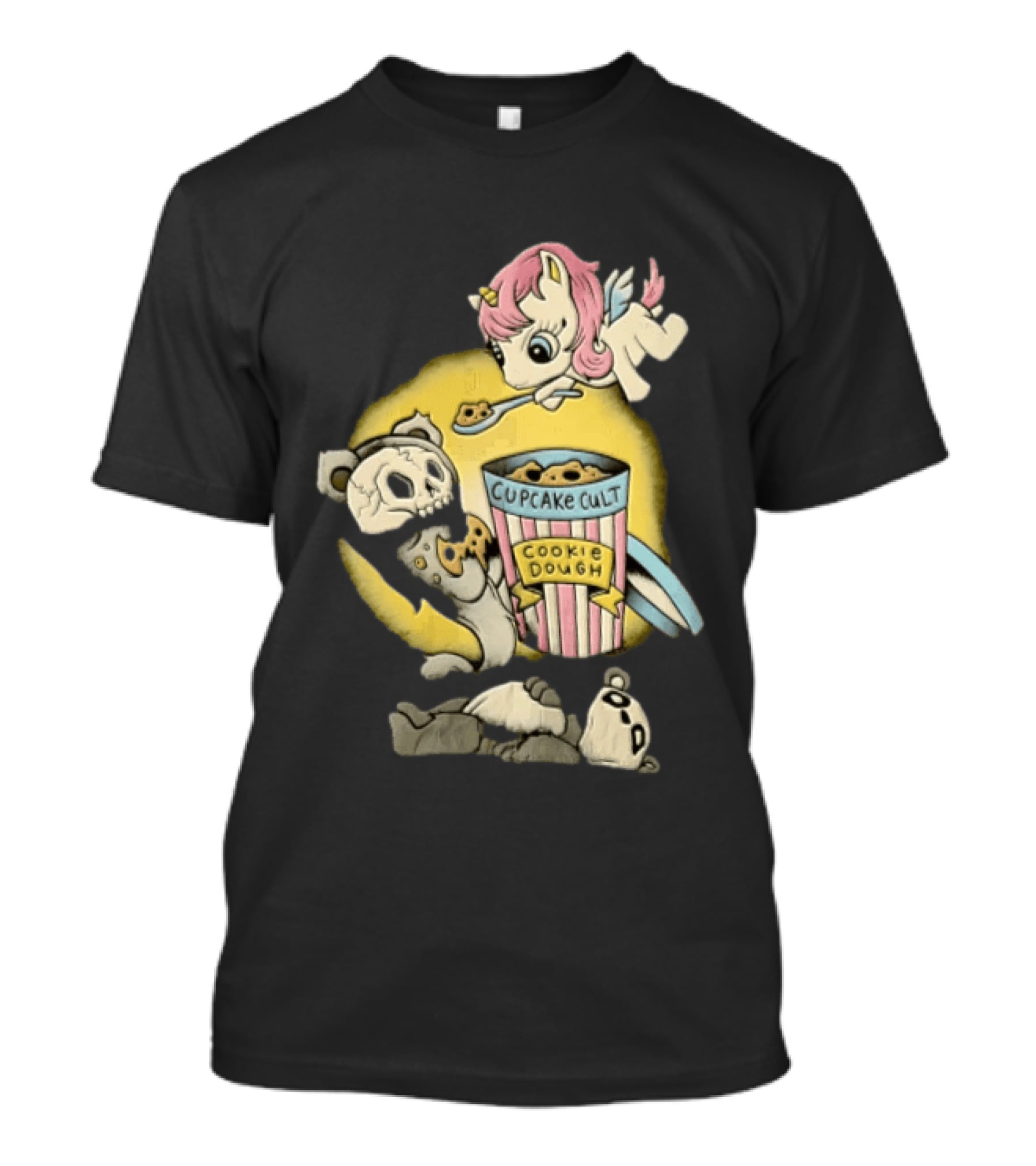Cupcake Cult Cookie Dough Unicorn Skull Bear T-Shirt