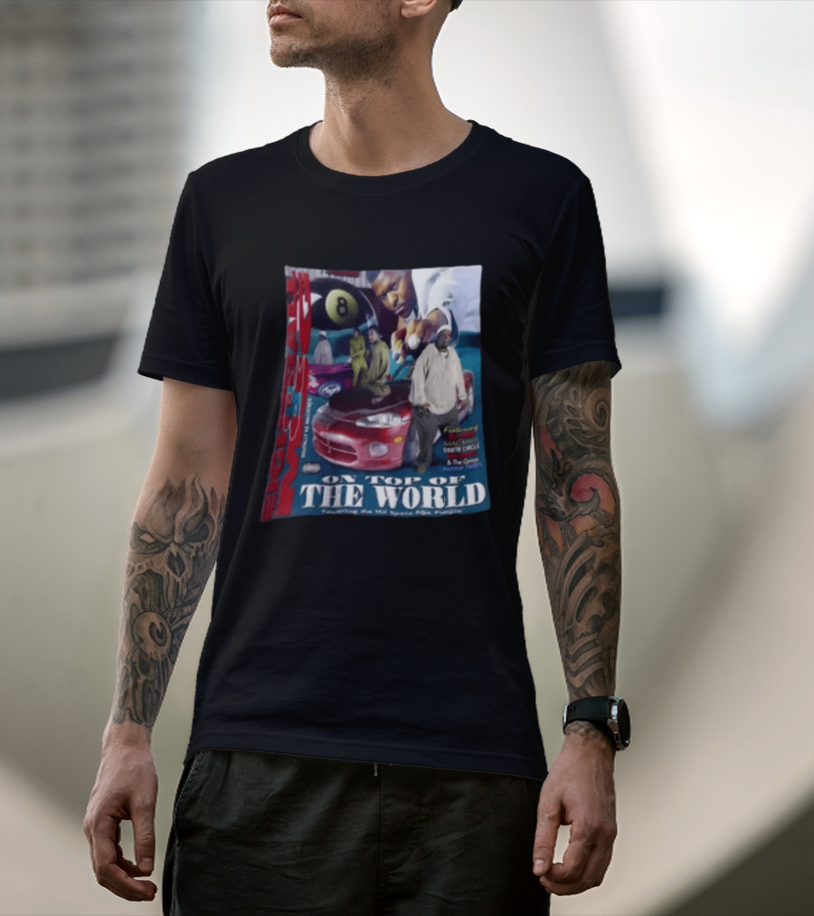 8 Ball On Top Of The World Featuring Mac Mall South Circle Space Age Pimpin Album T-Shirt