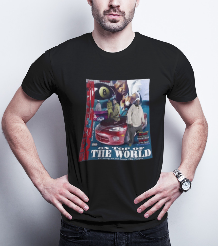 8 Ball On Top Of The World Featuring Mac Mall South Circle Space Age Pimpin Album T-Shirt