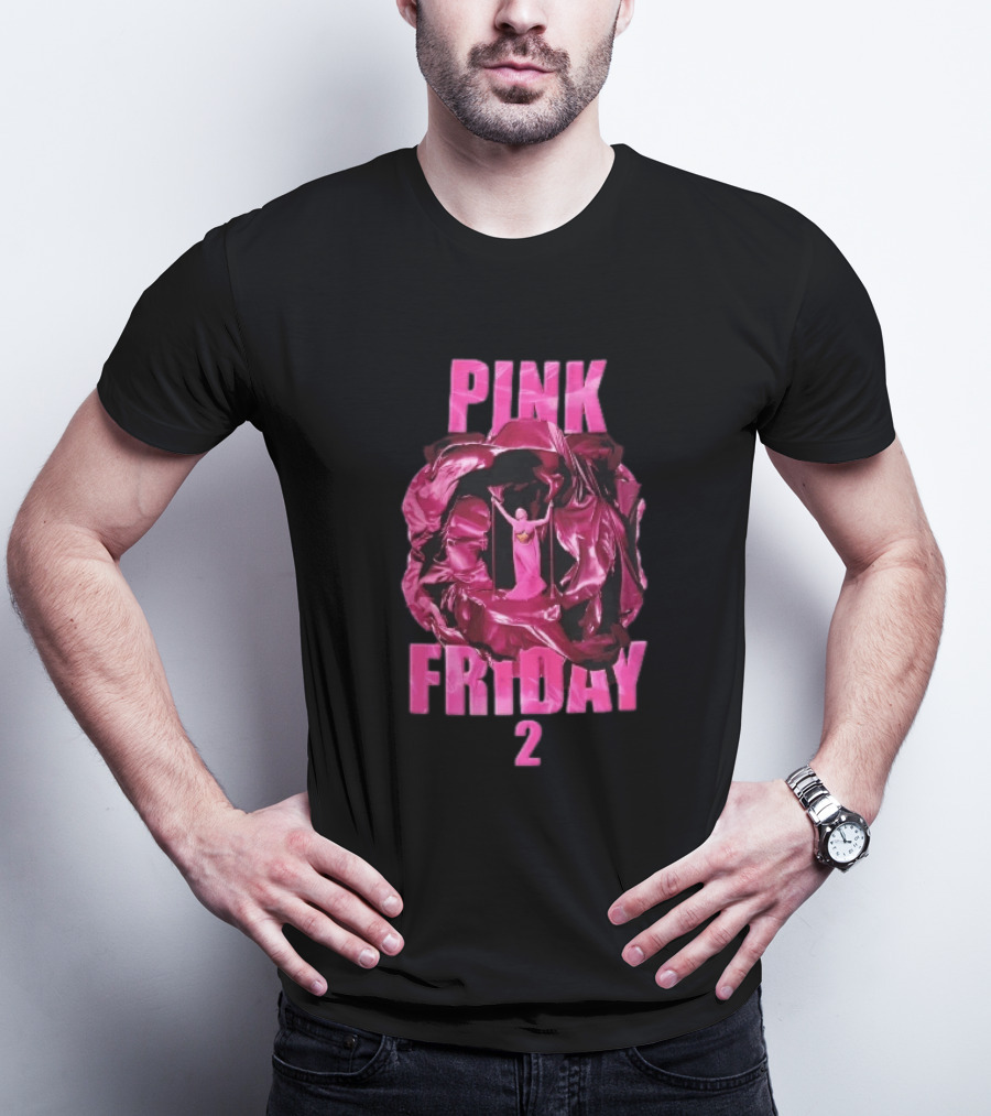 Pink Friday 2 Nicki Minaj Magenta Flowing Silk Fabric T-Shirt