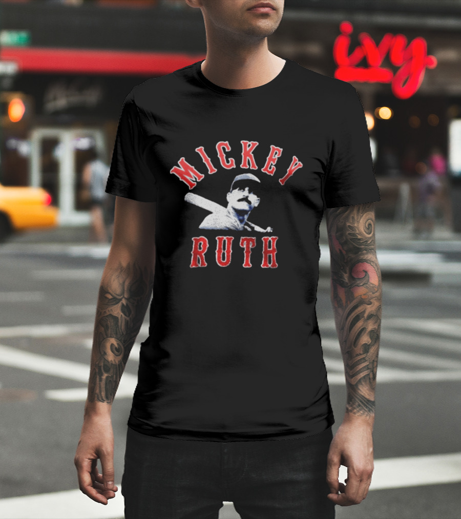 Mickey Ruth Baseball Player T-Shirt