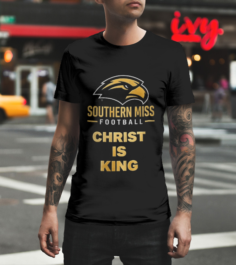 Southern Miss Golden Eagles Football Christ Is King Bird Head T-Shirt