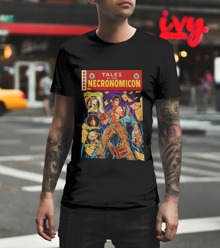 Tales Of The Necronomicon Horror Featuring Linda Evil Hand Henrietta Knoby T-Shirt