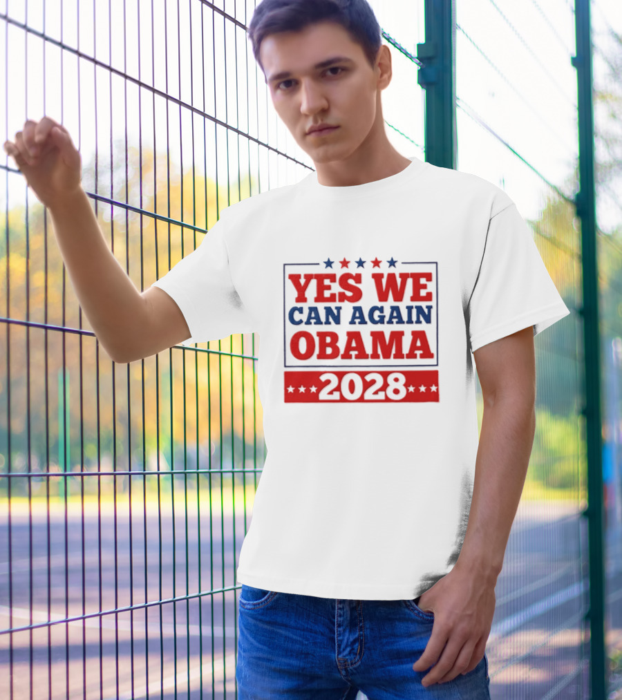 Yes We Can Again Obama 2028 Political Presidential Campaign T-Shirt