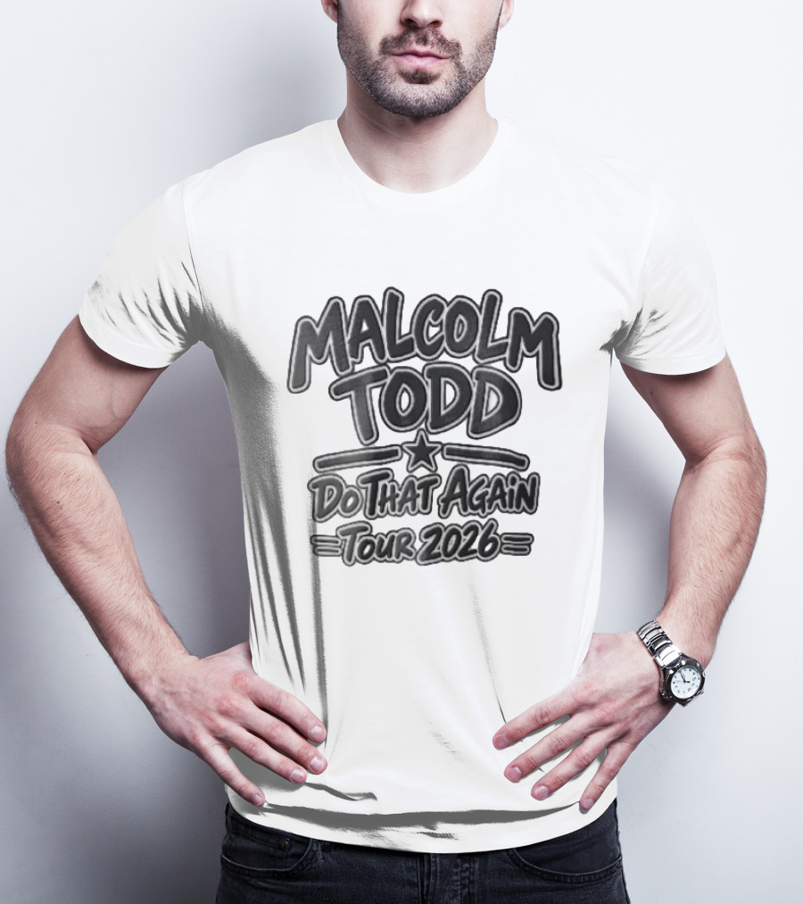 Malcolm Todd Do That Again Tour 2026 Star Frame Horizontal Lines T-Shirt