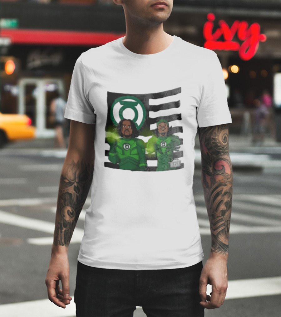 Lanterns X OutKast Comic Superheroes Green Light Power T-Shirt