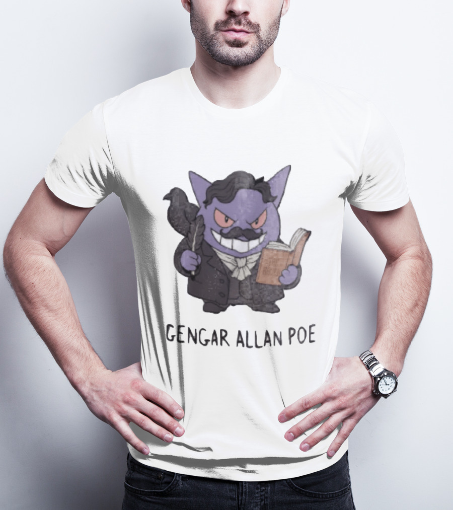 Gengar Allan Poe The Raven Literary Mashup T-Shirt