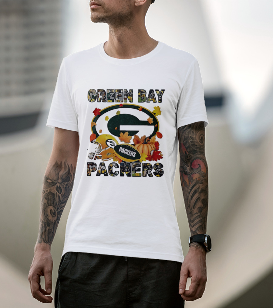 Green Bay Packers Football Fall Pumpkin Autumn 2026 Halloween T-Shirt