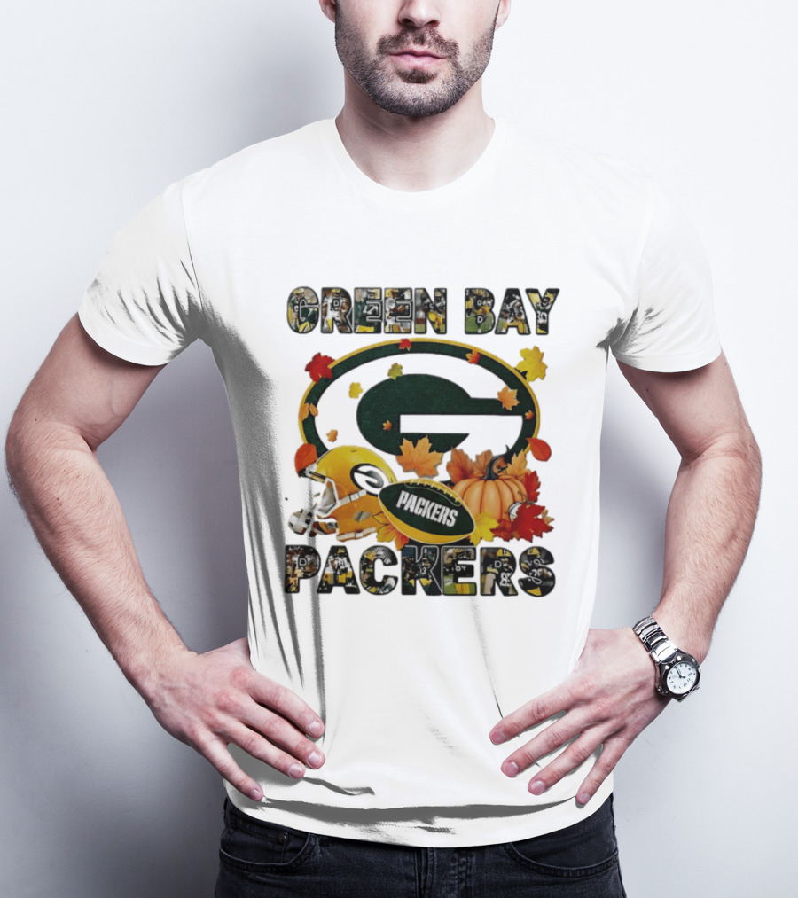 Green Bay Packers Football Fall Pumpkin Autumn 2026 Halloween T-Shirt