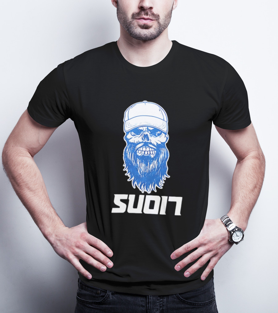 Luke Combs Skull Cap Beard Detroit Lions SUD17 T-Shirt