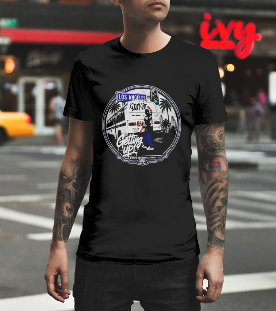 Los Angeles Getting Up Graffiti Dallas Cowboys Forty Seven Clothing T-Shirt
