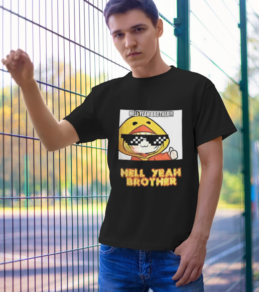 Hell Yeah Brother Cool Duck Meme Sunglasses Fun T-Shirt