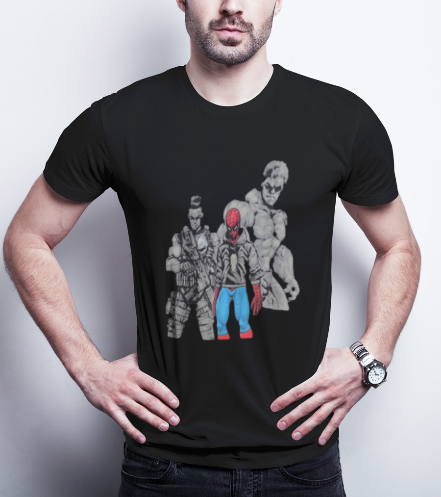 Spider Man The Punisher Hulk Brand New Day Heroes T-Shirt