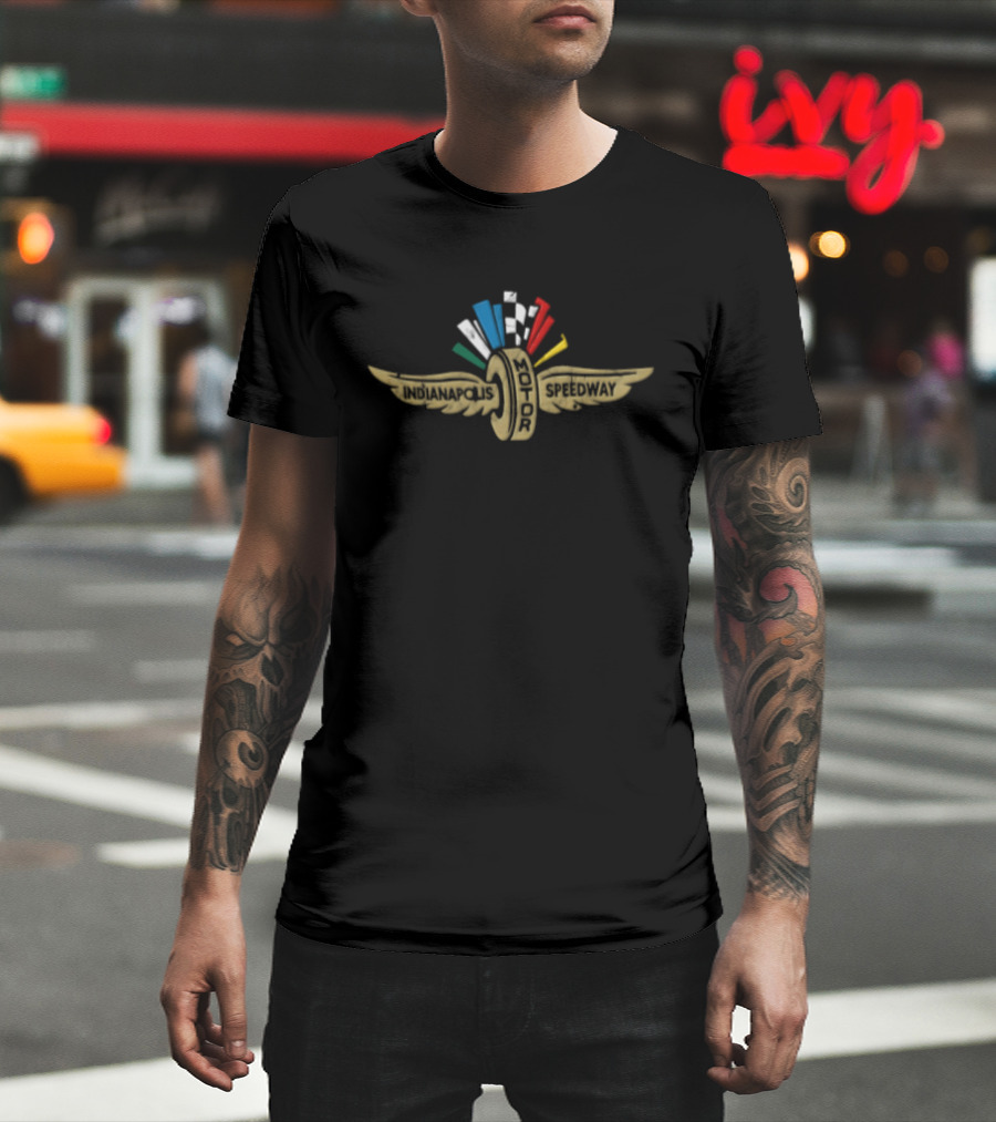Indianapolis Motor Speedway Gold Winged Wheel Emblem 2026 T-Shirt