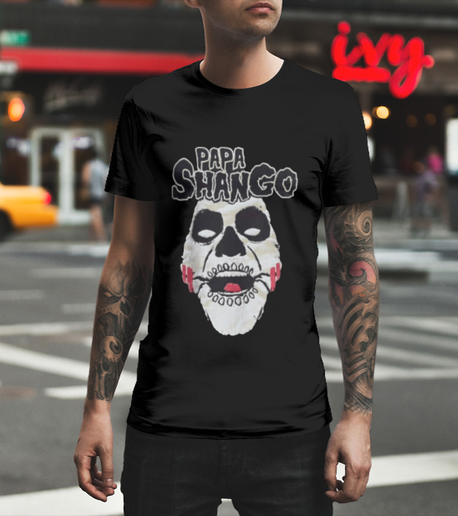 Papa Shango WWF Legends Of Wrestling Skull Mask T-Shirt